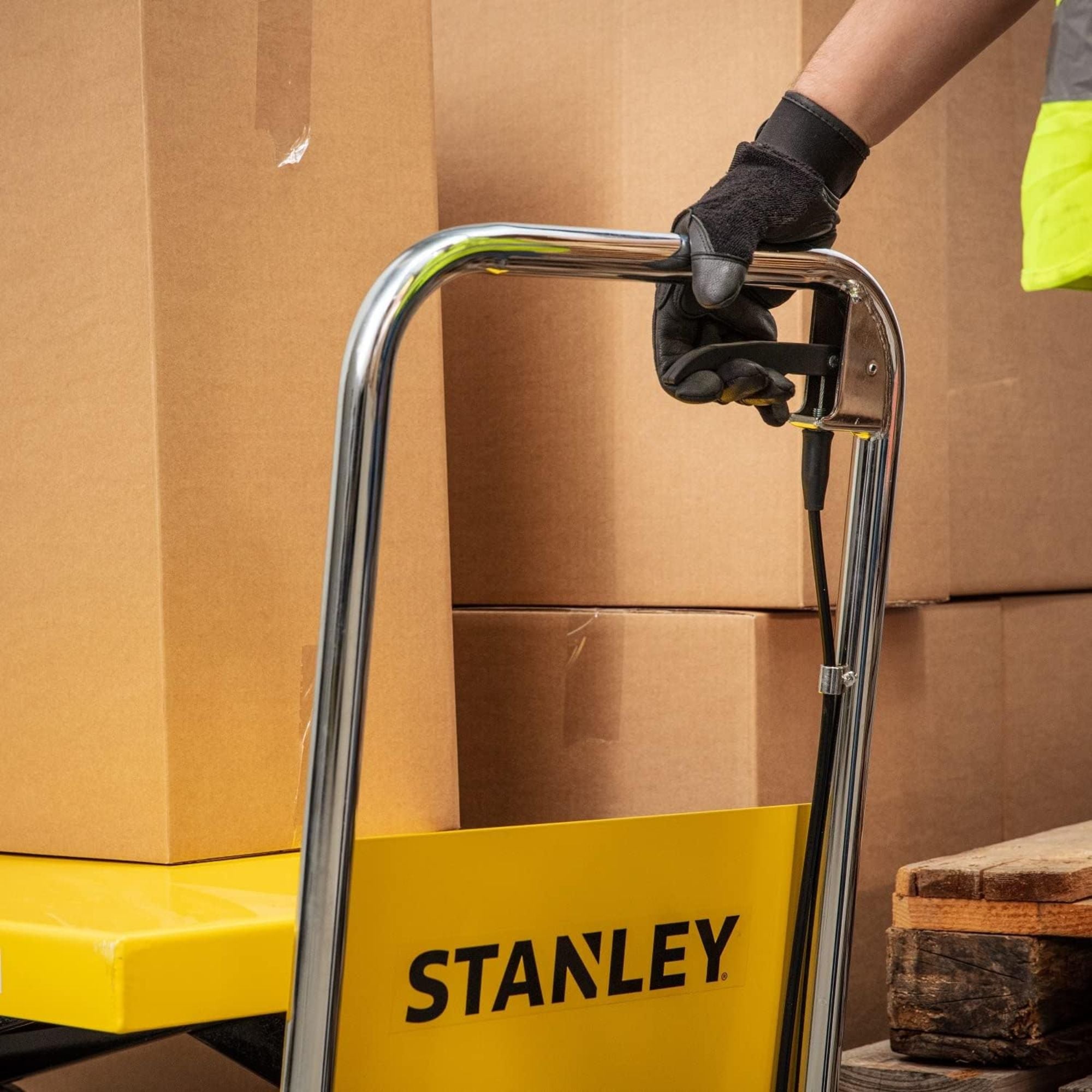STANLEY Hydraulic Table Lifter Double Scissors Trolley with 350 kg Load ...