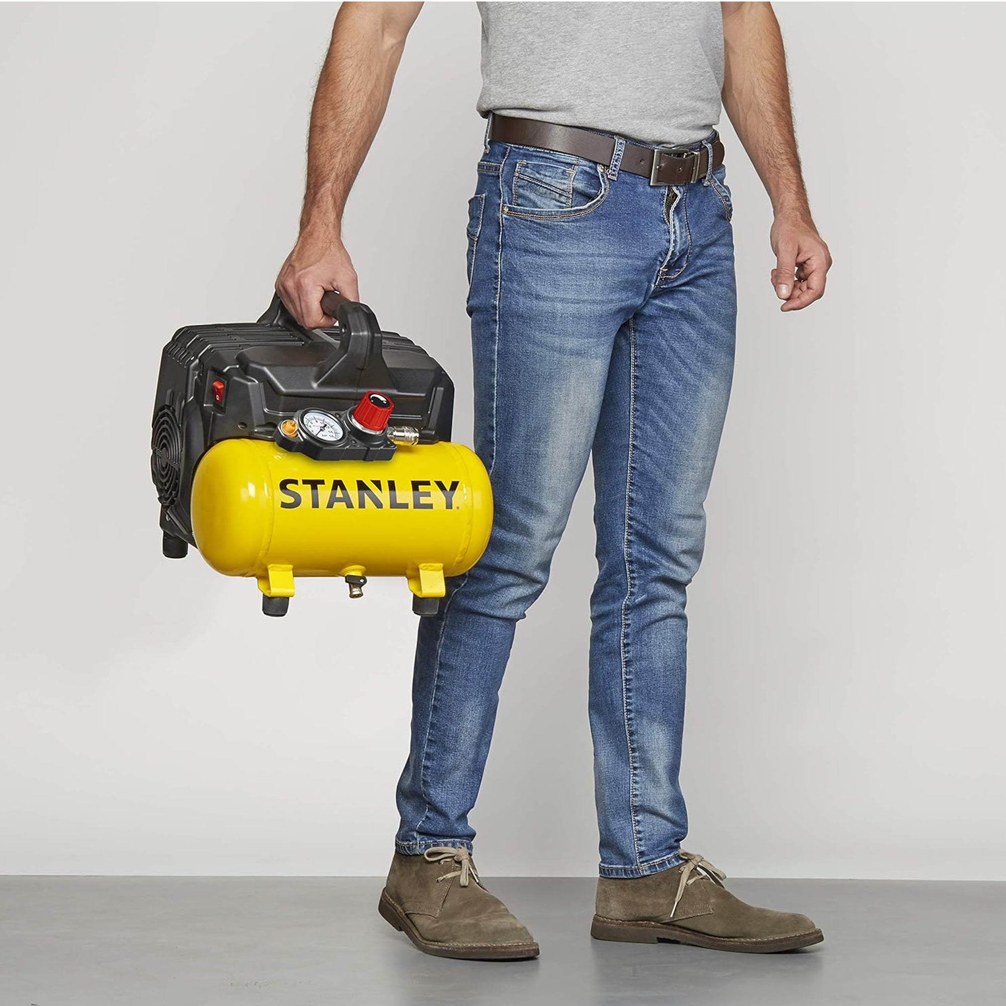 STANLEY Silent Air Compressor DST100/8/6, 6L, 750W, 230V, 59dB - DIY Store