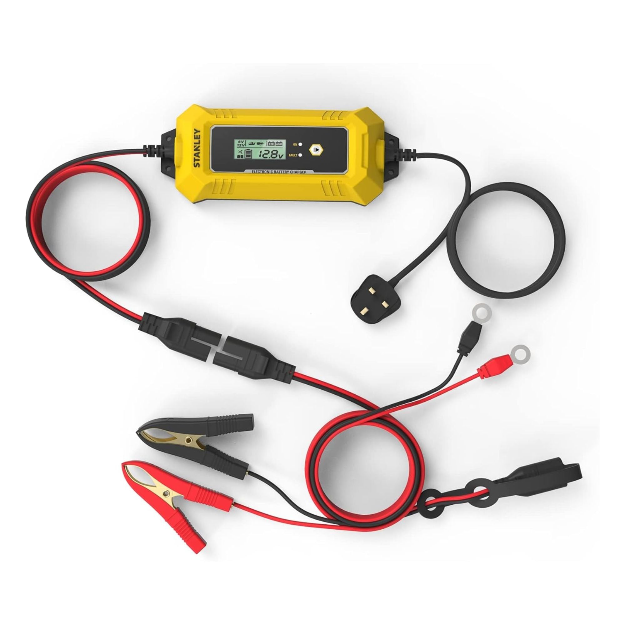 STANLEY Car Battery Charger & Maintainer for All Types of 6-12V Lead ...