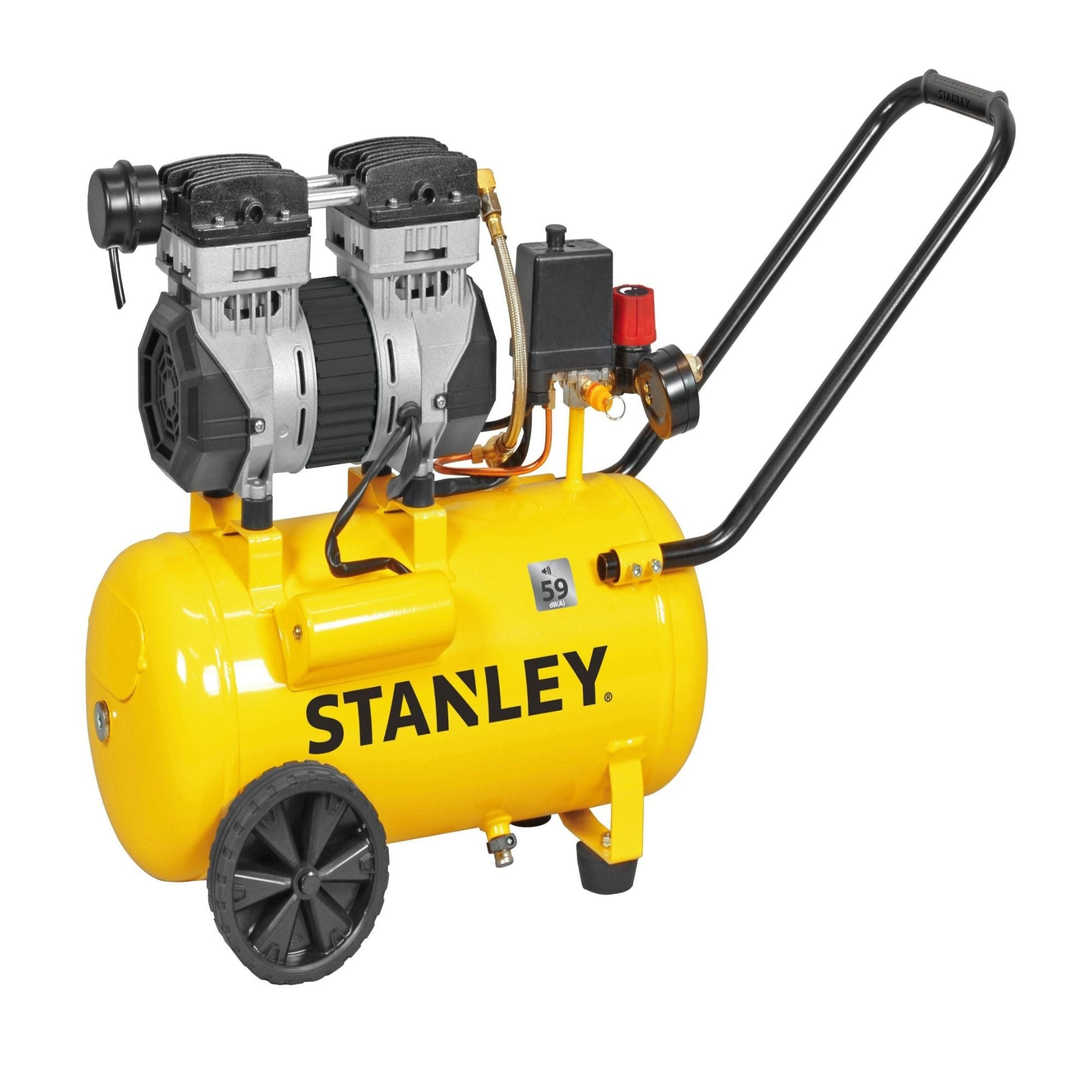 STANLEY Air Compressor with 24L Tank, Oil Free, Silent and 1.3HP Motor ...