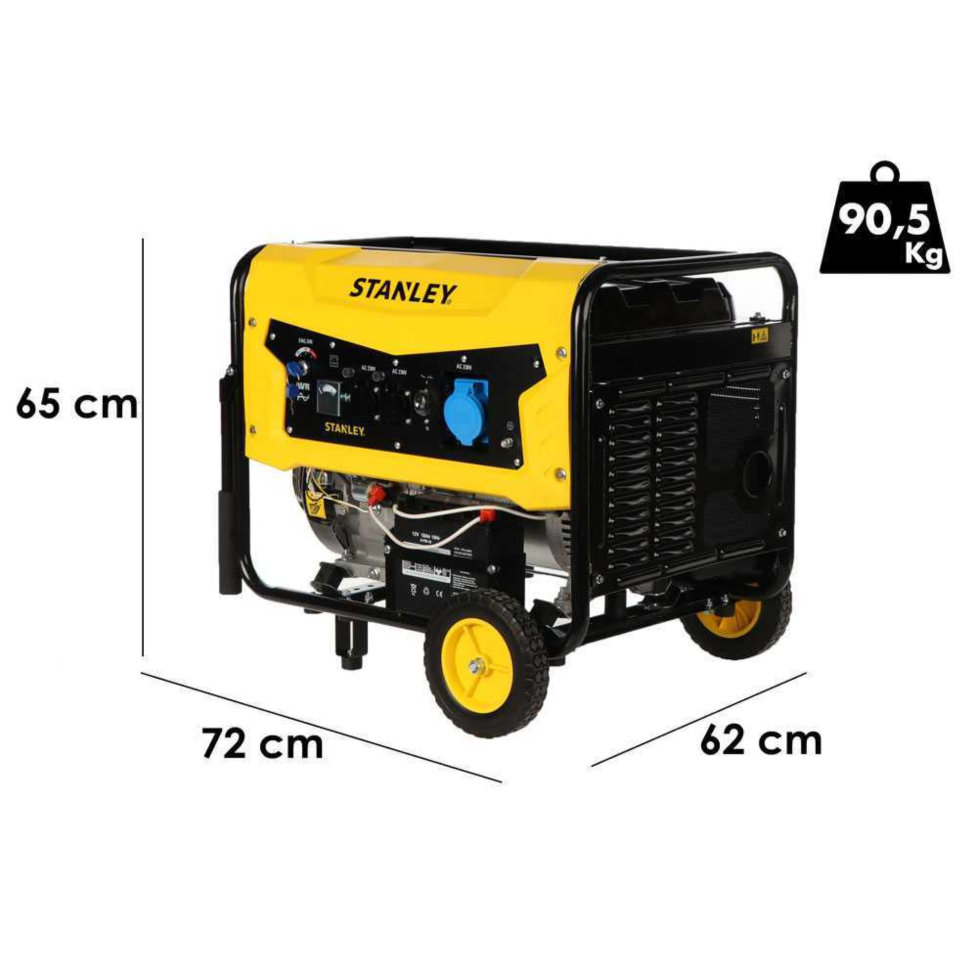 STANLEY Petrol Generator 7.0 KW Rated Power, Electric Start, AVR, 25L ...